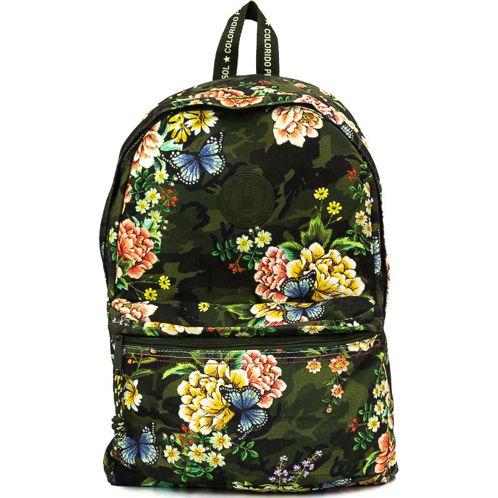 Mochila Farm Xodó Floral Camuflado 7831504 - Floral/Verde | Sapato Show