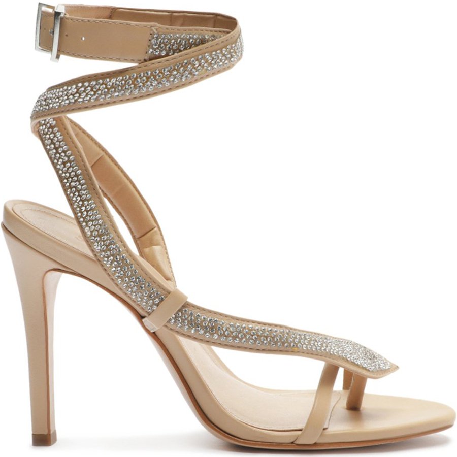 Sandália Stiletto Strass Snake Pre-Fall 2022 Schutz S013871640 - Nude ...