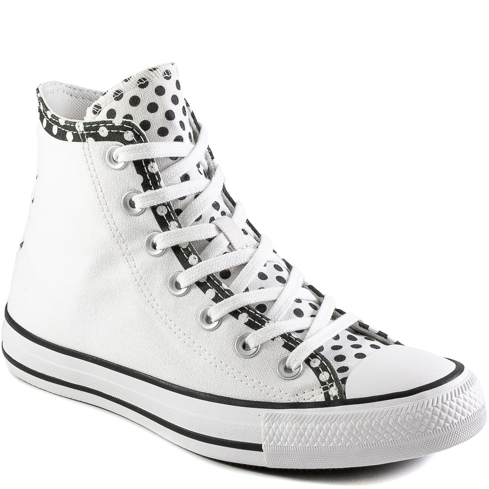 Tênis Converse Chuck Taylor All Star Hi Polka Dots Ct1909 - Branco ...