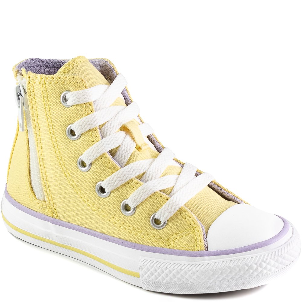 Tênis Converse Chuck Taylor All Star Infantil Hi Plus CK1007 - Amarelo ...