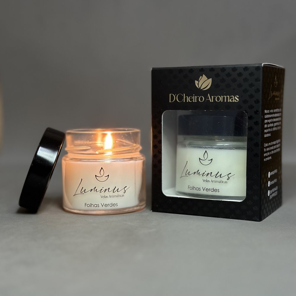 Vela Aromática Luminus Folhas Verdes 120 gr - D'Cheiro Aromas