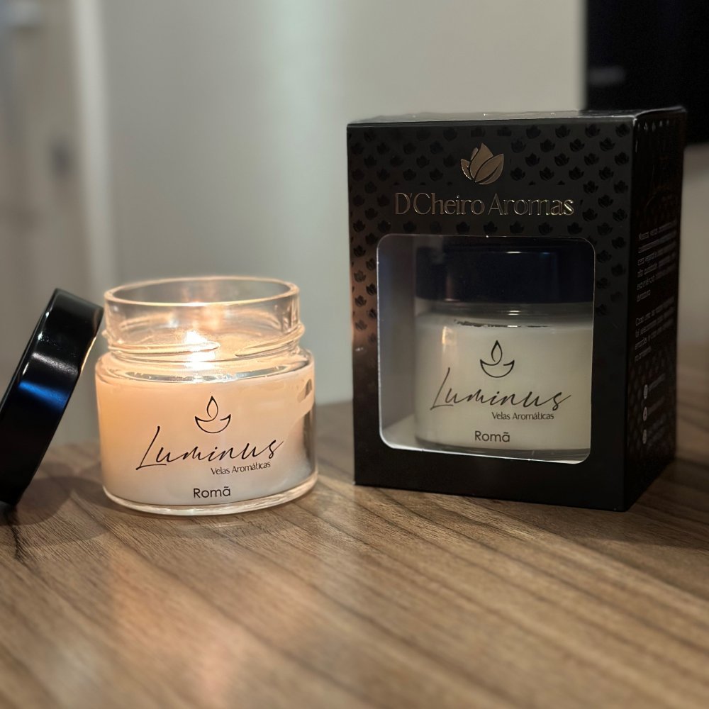 Vela Aromática Luminus Romã 120 gr - D'Cheiro Aromas