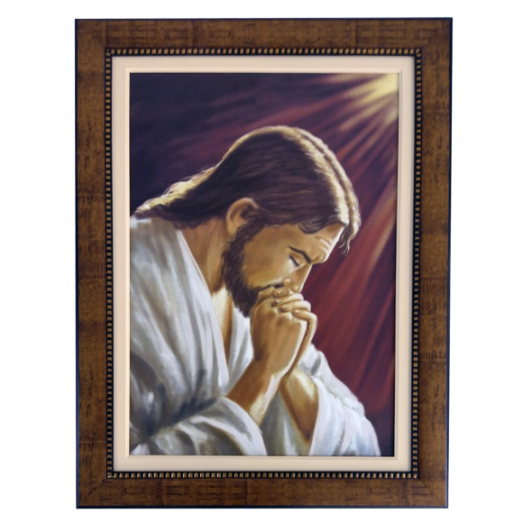 Quadro Religioso Jesus Orando 60x90cm | SJO Artigos Religiosos