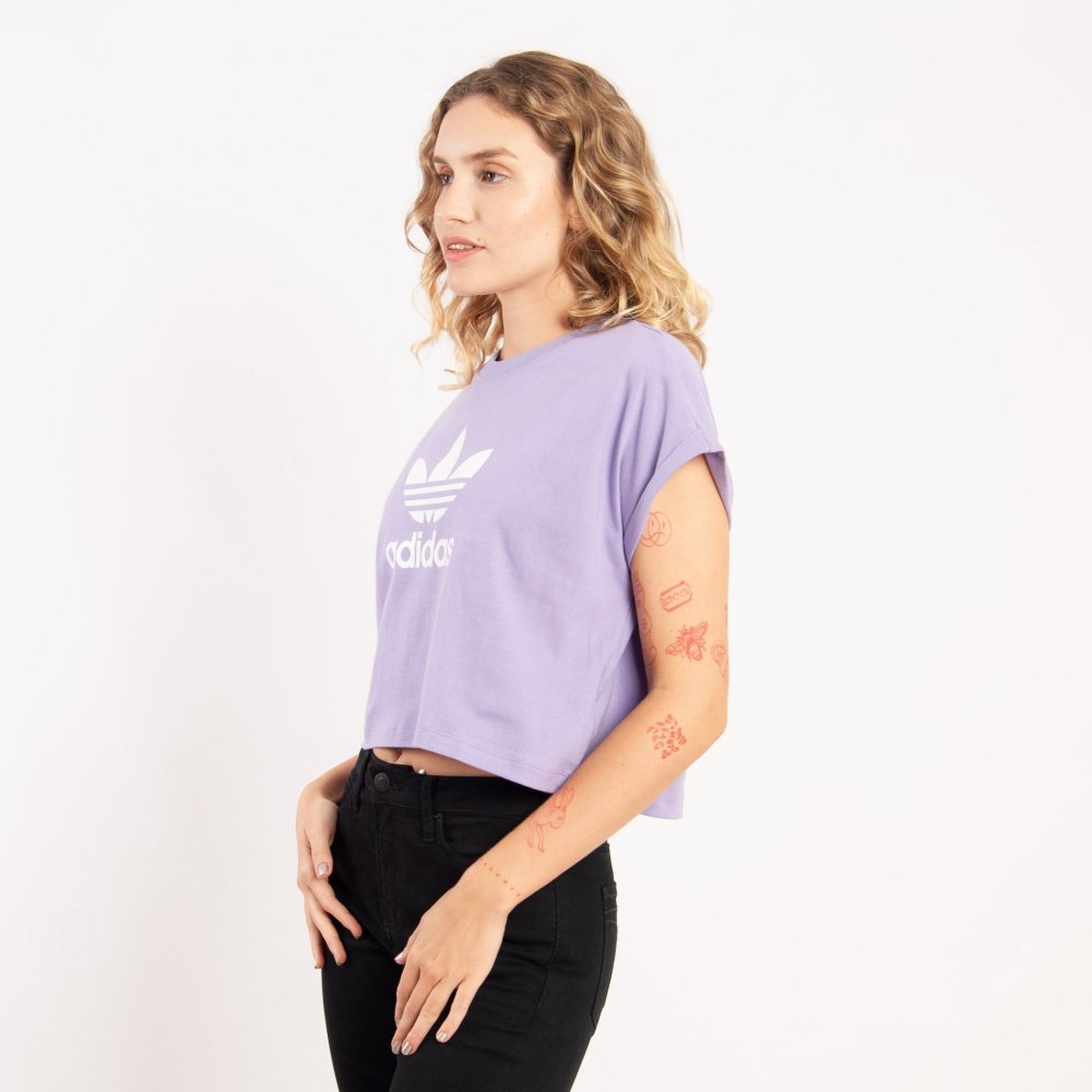 Camiseta Cropped Adicolor Classics Trefoil Short
