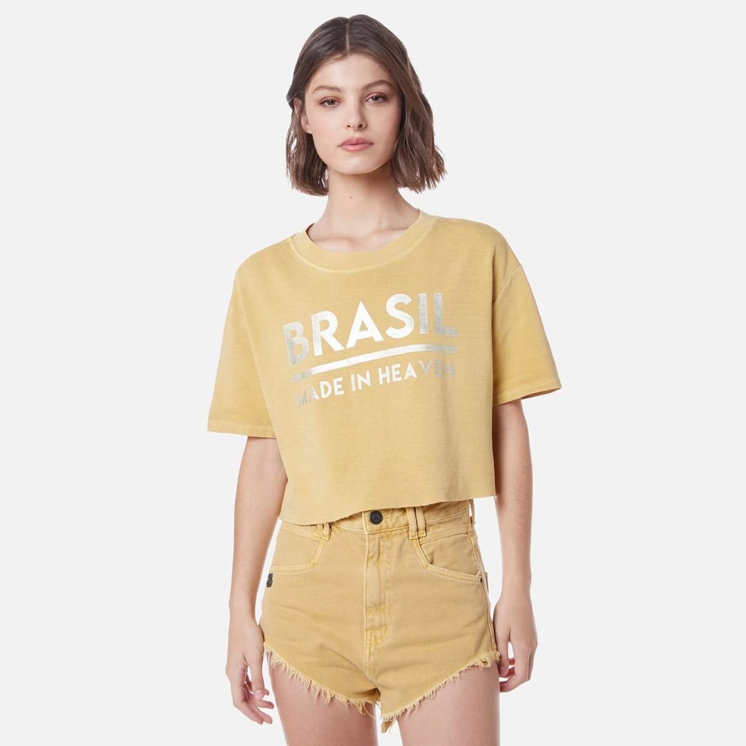 Camiseta Cropped Brasil John John