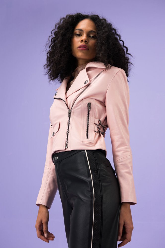 Studio Kalline - Calça de Couro Pelica Italiana Tab