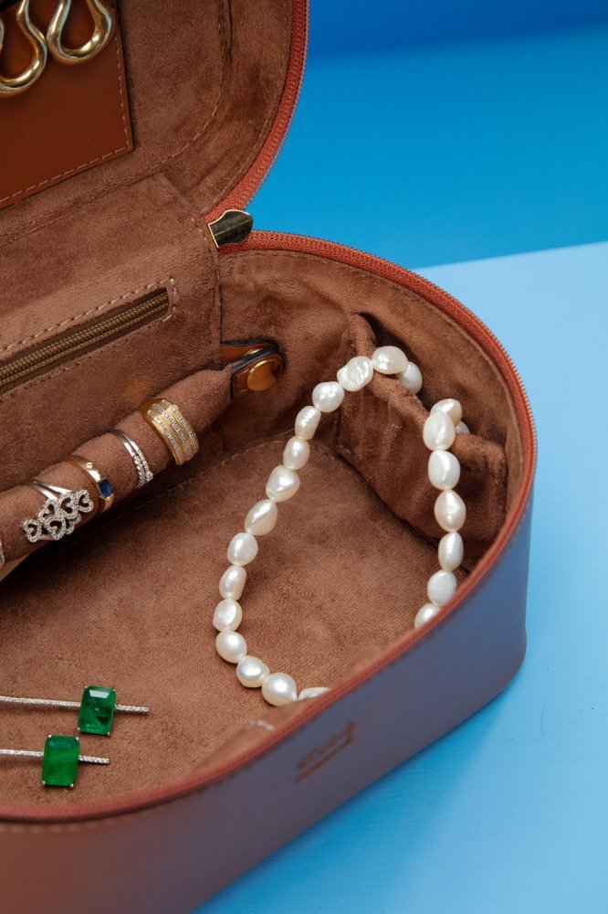 Studio Kalline - Porta Joias de Couro Jewelry Case
