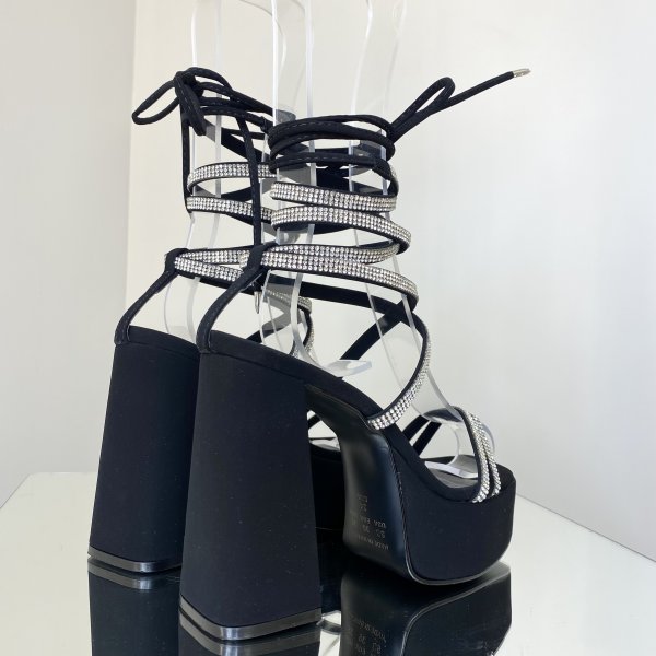 SANDÁLIA MEIA PATA TIRAS DE STRASS JÚLIA 190012