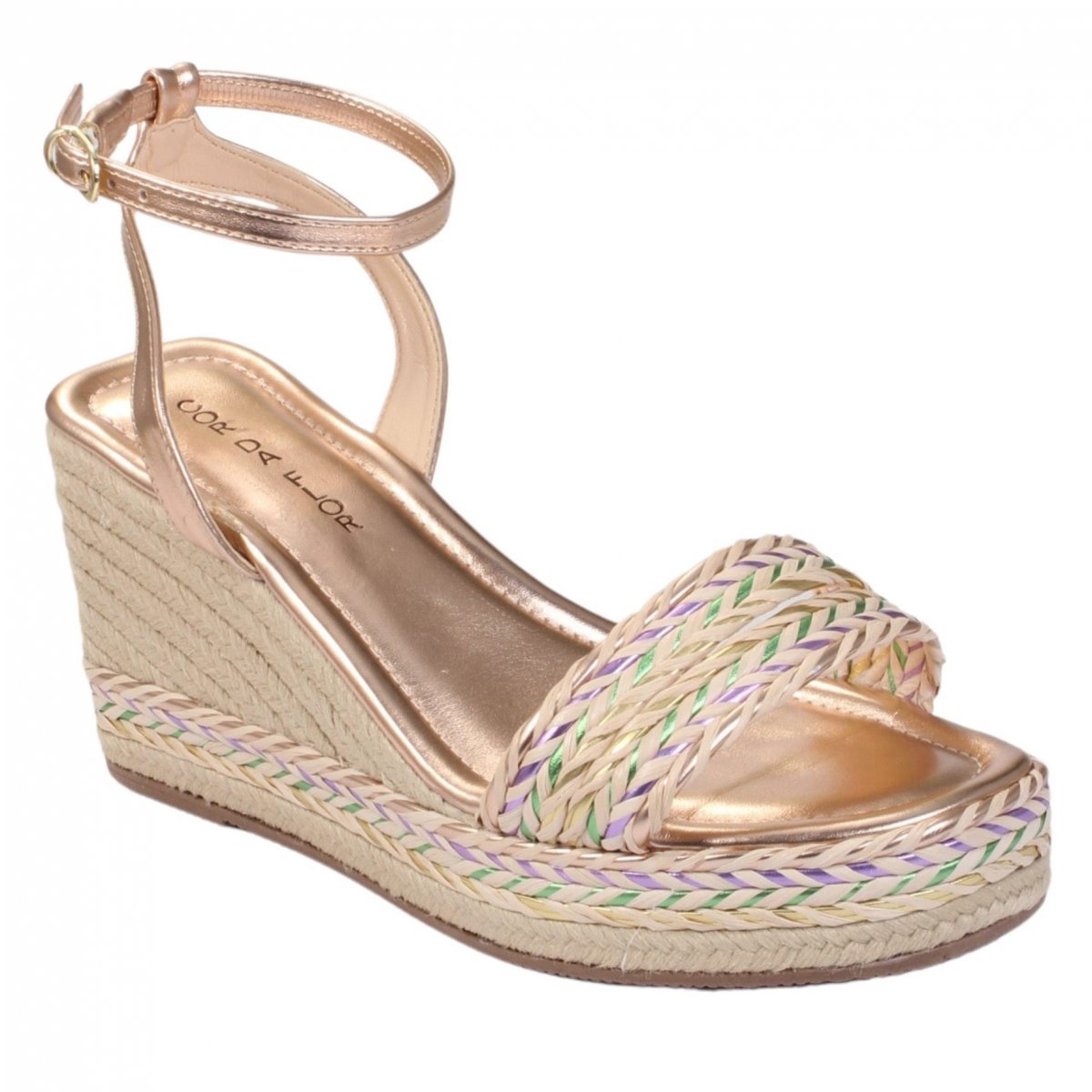 Sandália Anabela Cor Da Flor 164552 | Teffé Calçados