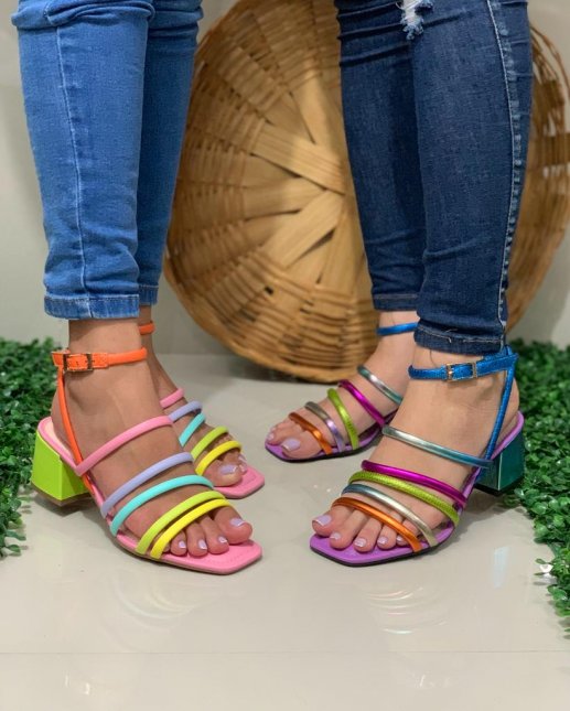 Sandalia Dakota Z9741i drone lemon rives metal laranja