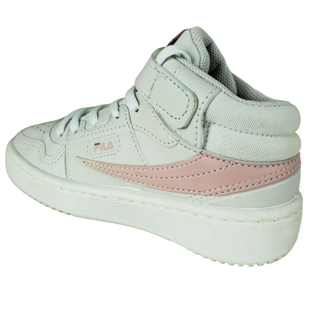 Tênis Fila Acd Classic Mid Branco/Rosa Infantil