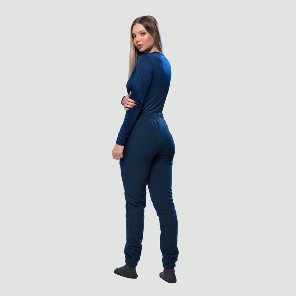 Calça Feminina Fleece Thermo Azul Ref. 743