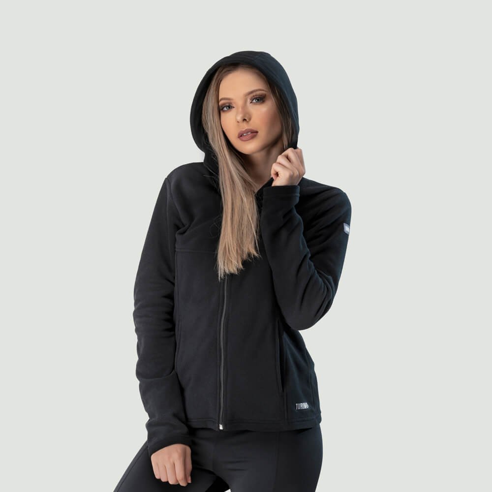 Jaqueta Fleece Feminina Térmica Turim Capuz Cold Ref. 643