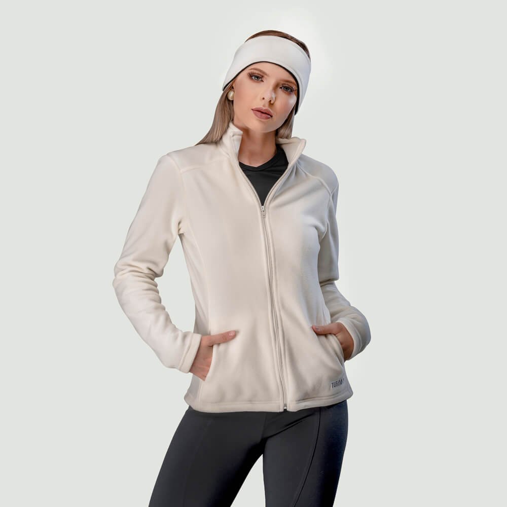 Casaco Fleece Térmico Feminino Turim Zíper Cold Ref. 637