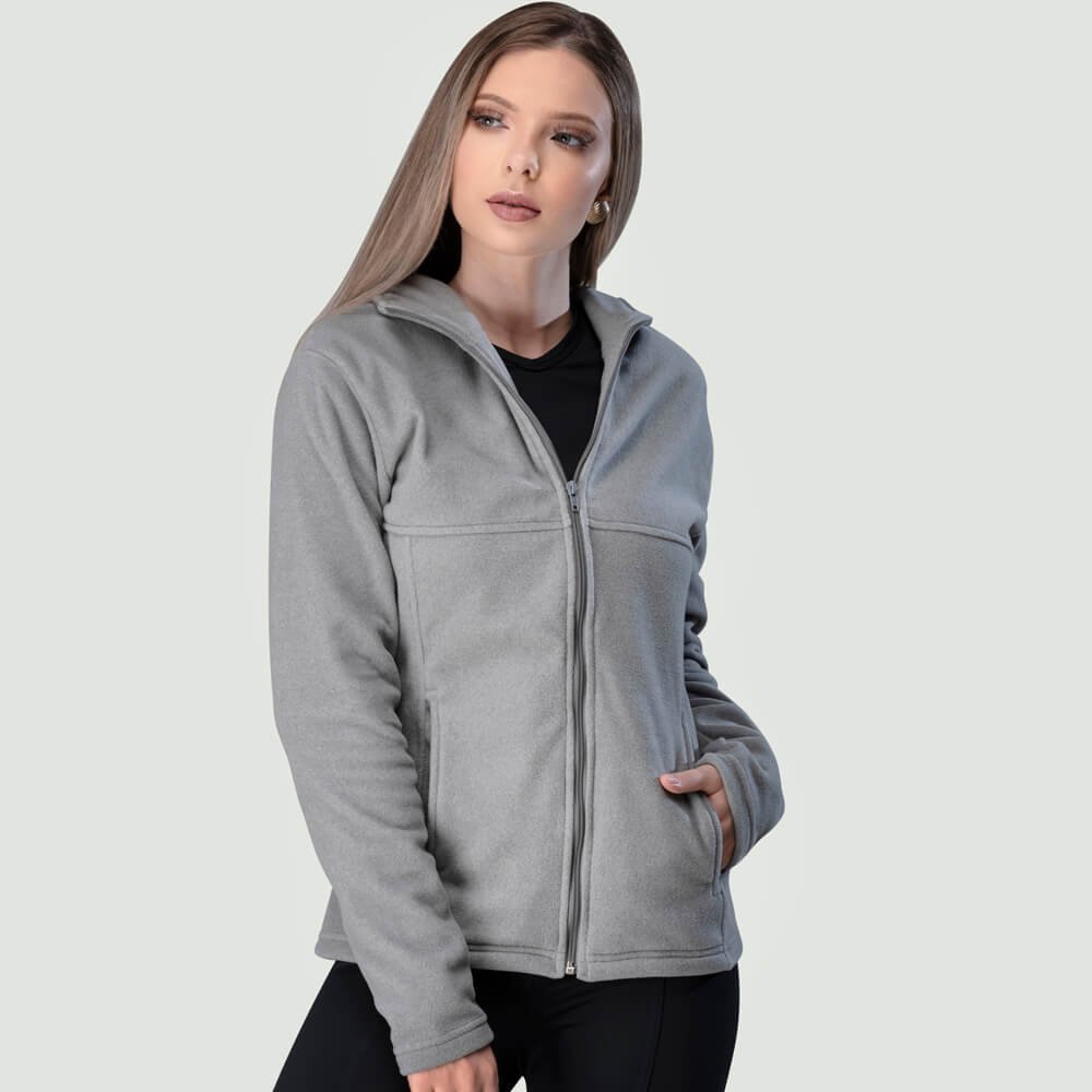 Jaqueta Fleece Feminina Térmica Turim Capuz Cold Ref. 643