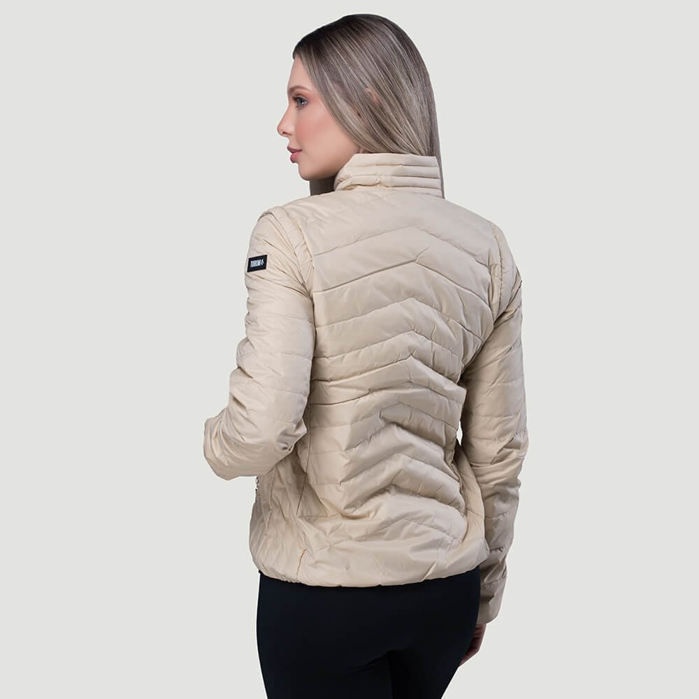 Jaqueta Feminina de Pluma 2 em 1 (Jaqueta e Colete) Ultra Light Roma