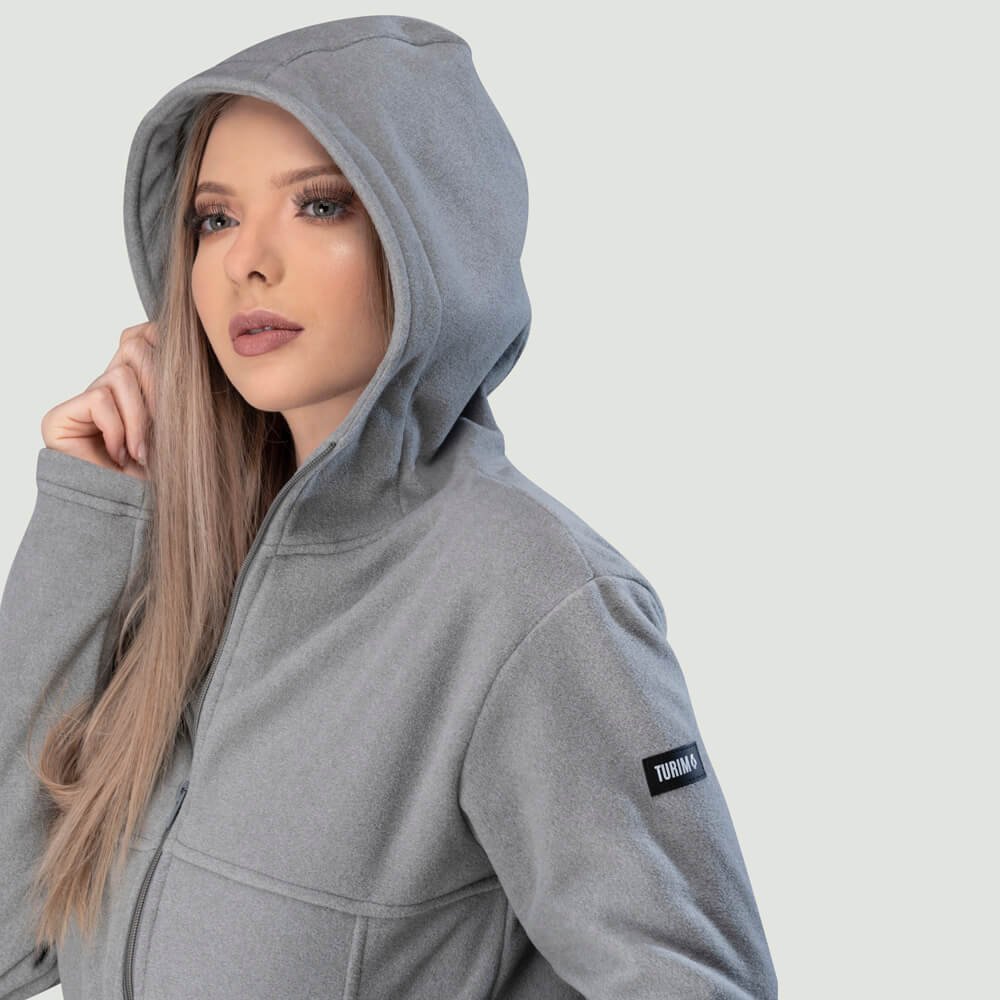 Jaqueta Fleece Feminina Térmica Turim Capuz Cold Ref. 643