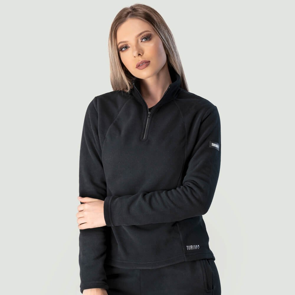 Fleece Térmico Feminino Turim Meio Zíper Cold Ref. 627