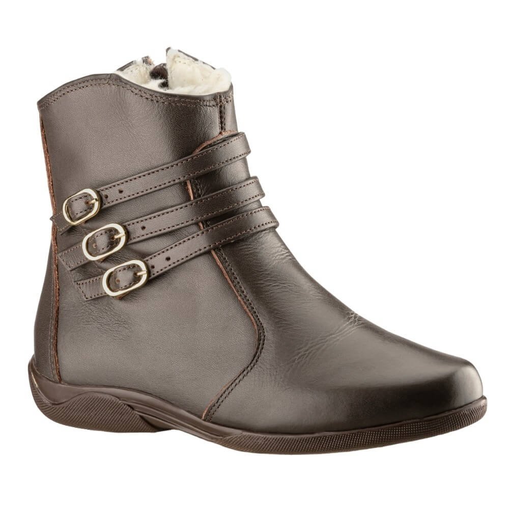 Bota Rasteira Feminina Forrada em Lã Atenas Ref. 102