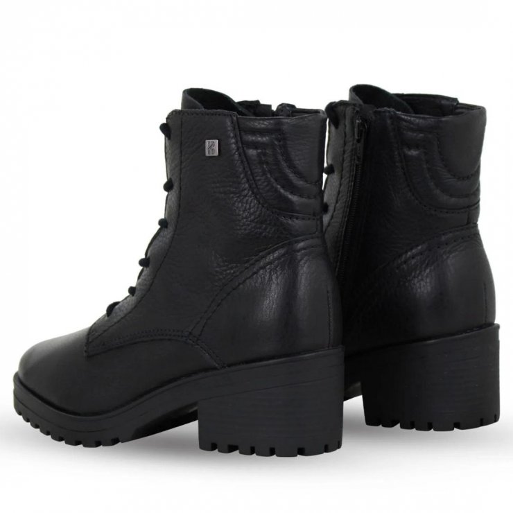 Coturno Bottero Couro Burnish Preto