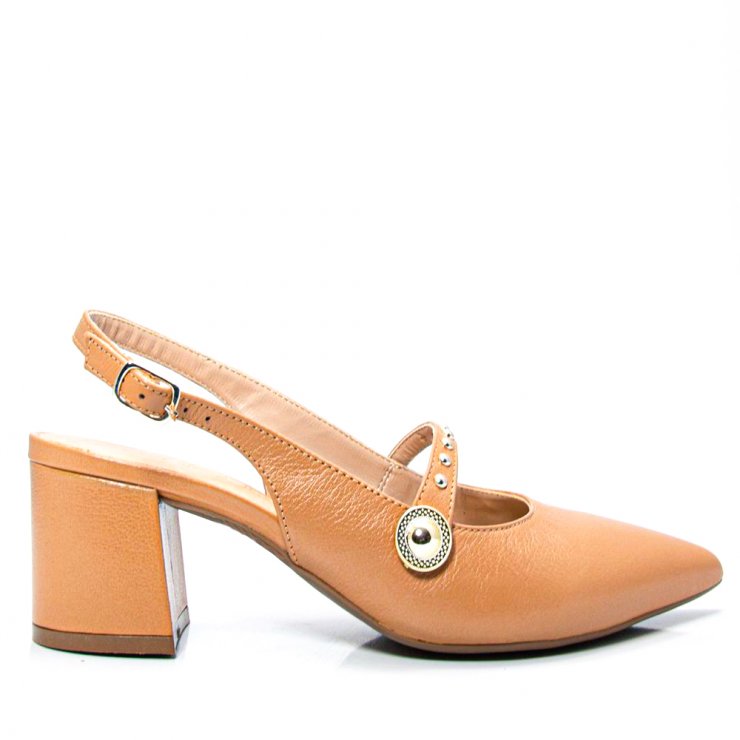 Sapato Unique Slingback Camel