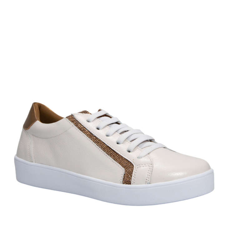 Tenis Orcade Tira Metalizada Neve