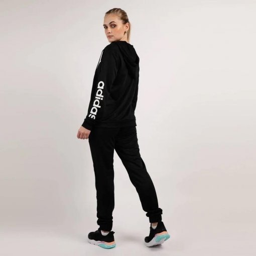 Agasalho Adidas Feminino Linear c/ Capuz Hz2258 Jaqueta e Calça