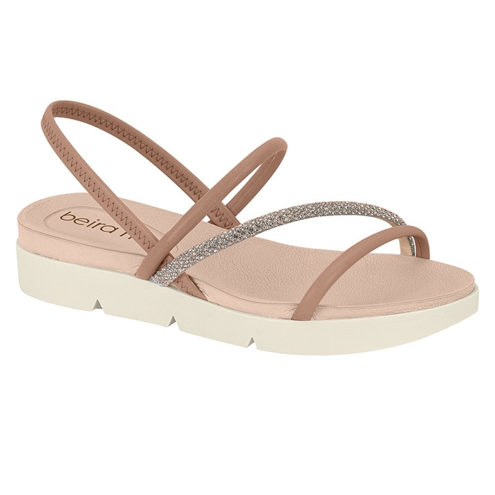 Sandalia Flat-Form Beira Rio 8387-530| Valuti Calçados