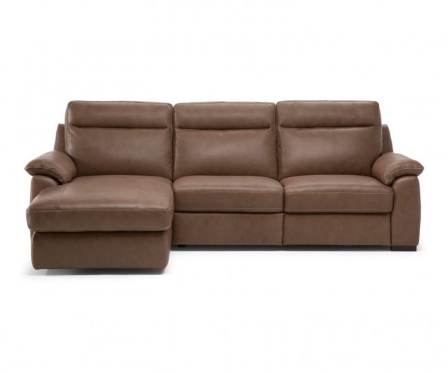 Sofá U210 com Chaise Couro Legitimo 10YR - IdeaRelax Grupo Natuzzi